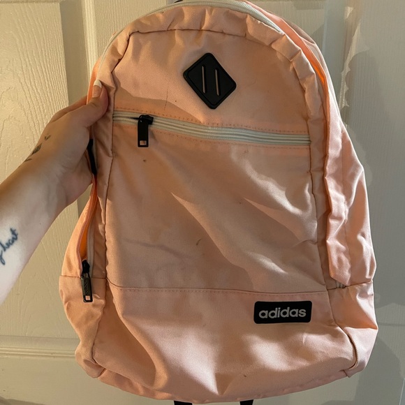 Bags | Peach Adidas Backpack | Poshmark